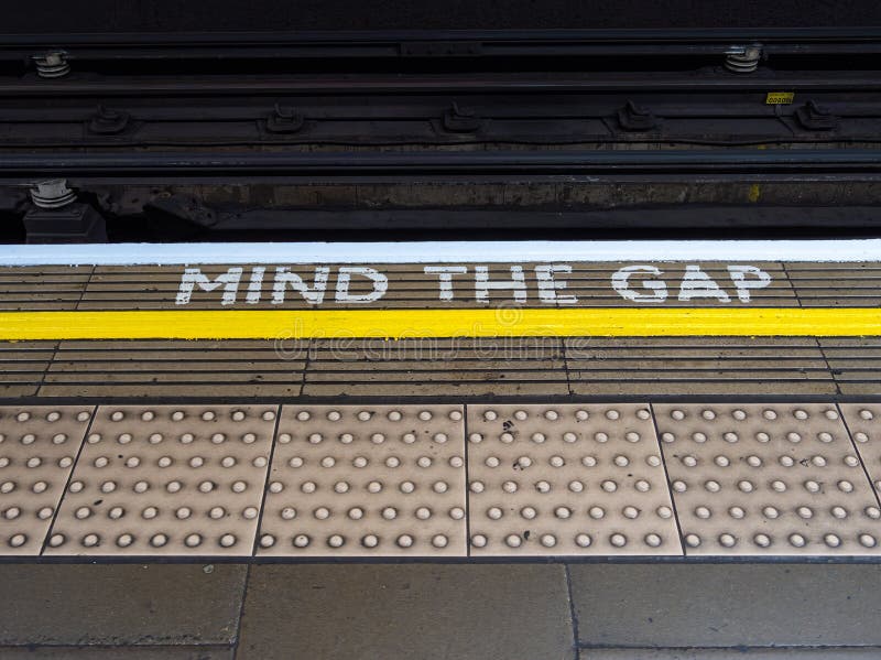 Mind the Gap Warning on Train Platform Editorial Image - Image of ...