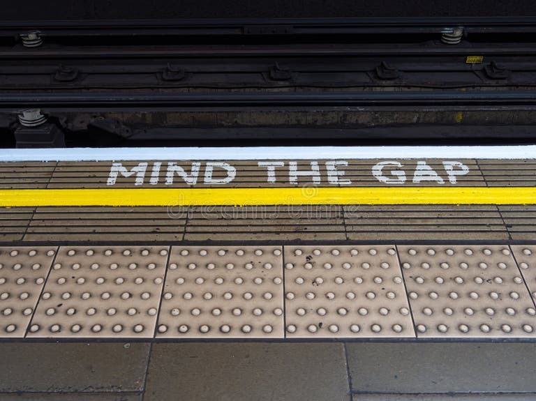 Mind the Gap Warning on Train Platform Editorial Image - Image of ...