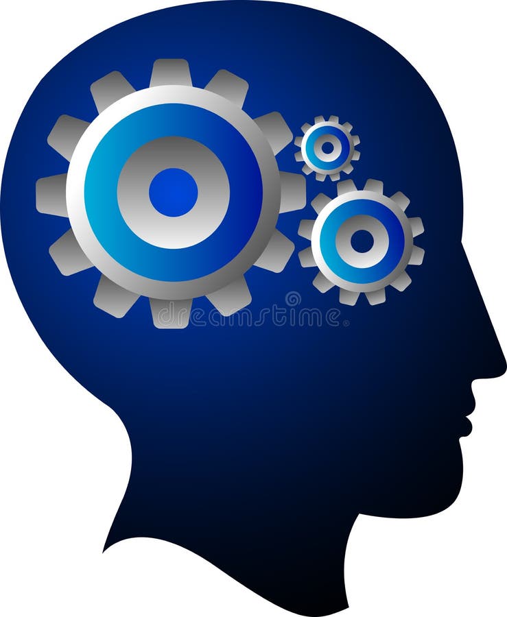 Mind gear logo stock vector. Illustration of concept - 42458626