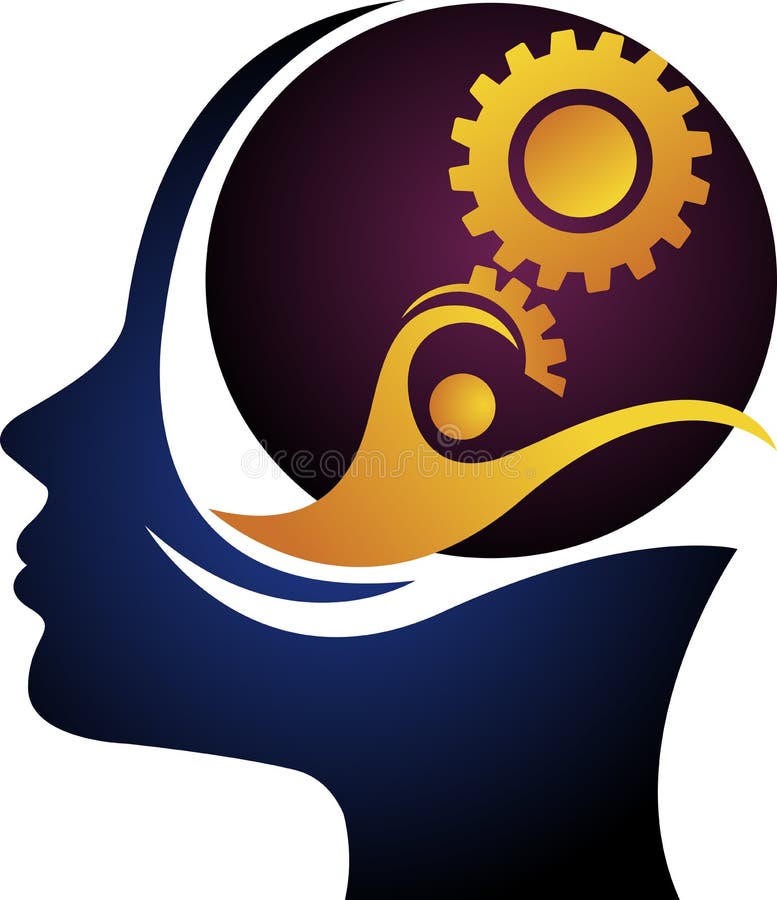 Mind gear logo stock vector. Illustration of concept - 42458626