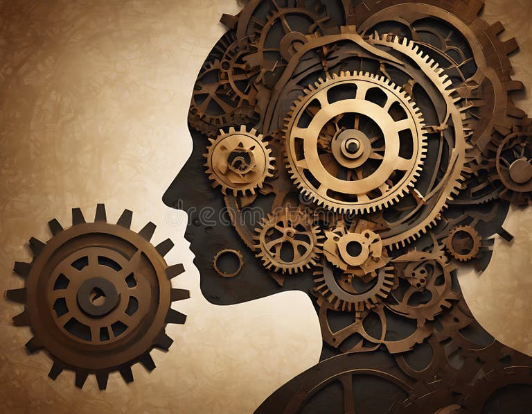 Mind Gears: the Mechanics of Thought Stock Illustration - Illustration ...