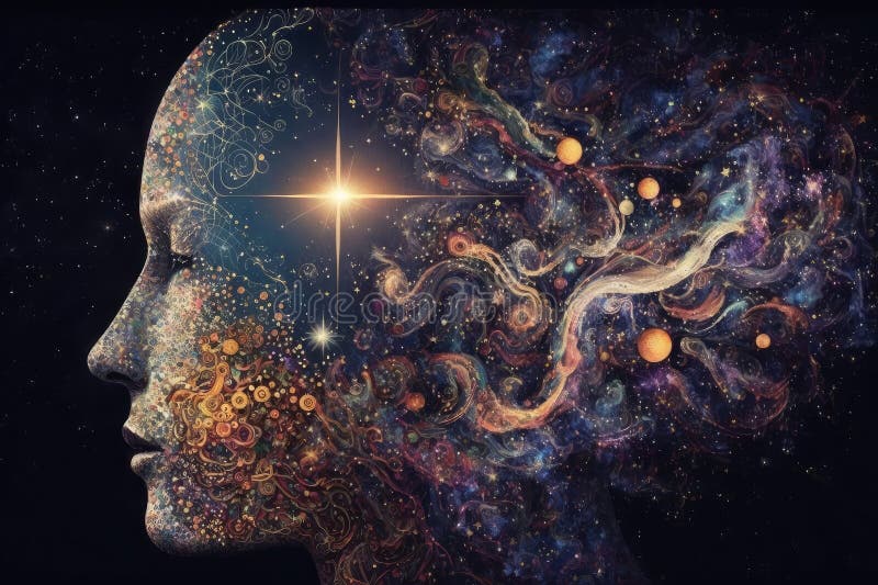 Mind of God, Represented by Intricate Pattern of Stars and Galaxies ...