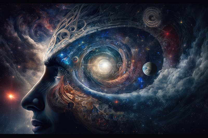 Mind of God, with View of the Stars and Planets, Showing His Power in ...