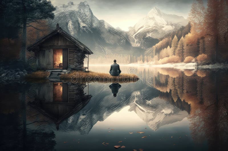 Mind of God, with View of Vast and Endless Cosmos, Showing the Creator ...