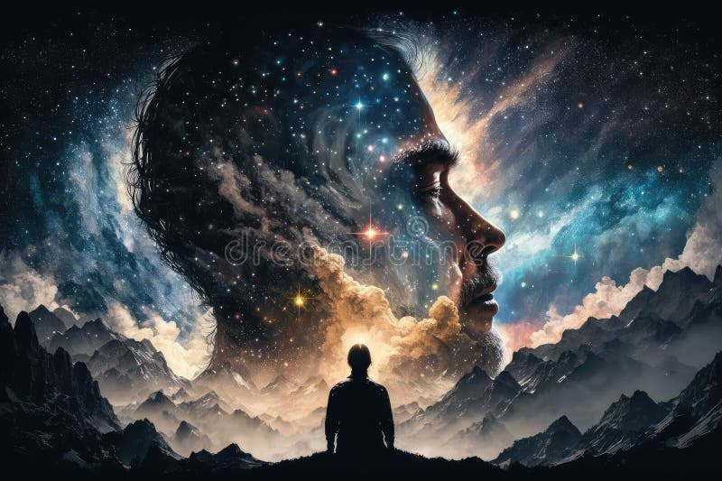 Mind of God, with View on the Vast and Limitless Universe, Filled with ...