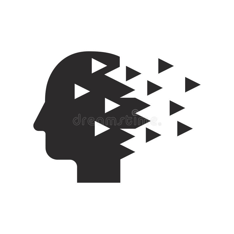 Mind Head Flat Icon. Mind Process Symbol Icon. for Web Design Symbols ...