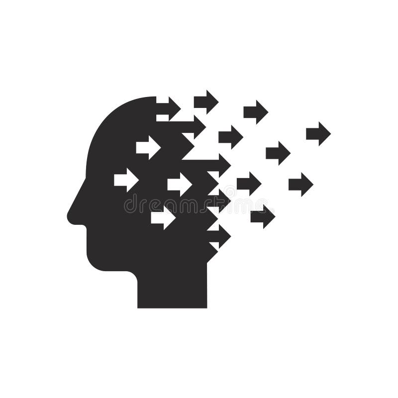 Mind Head Flat Icon. Mind Process Symbol Icon. for Web Design Symbols ...