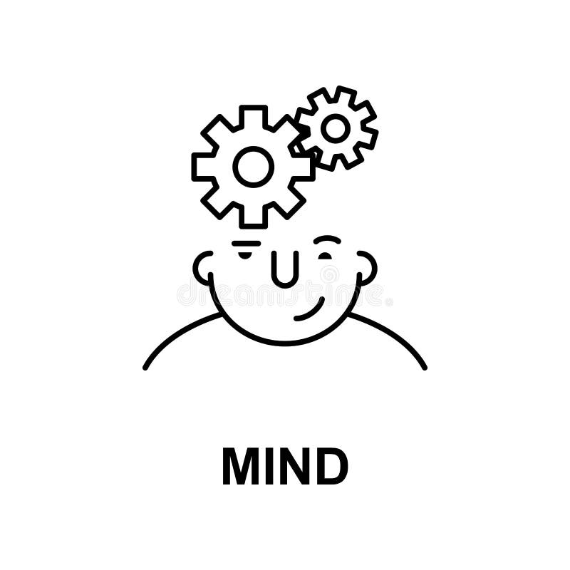 Mind on Head Icon. Element of Human Mind Icon for Mobile Concept and ...