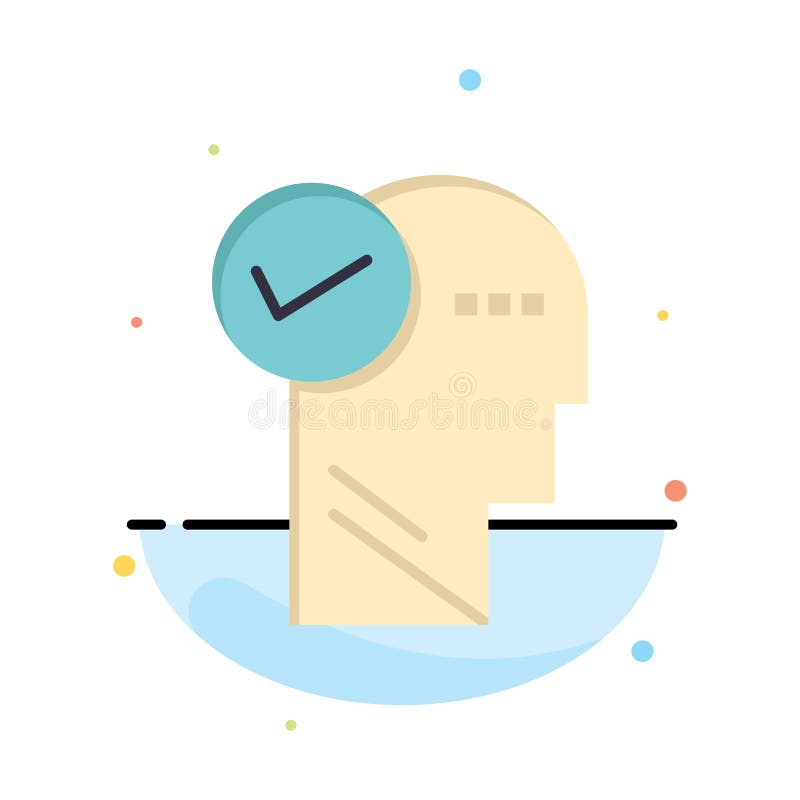 Mind, Head, Solution, Thinking Abstract Flat Color Icon Template Stock ...