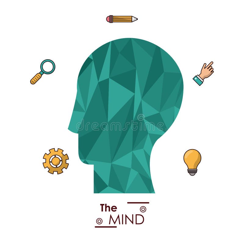 The Mind Head Profile Gears Team Work Mechanical Stock Vector - Illustration of creative ...