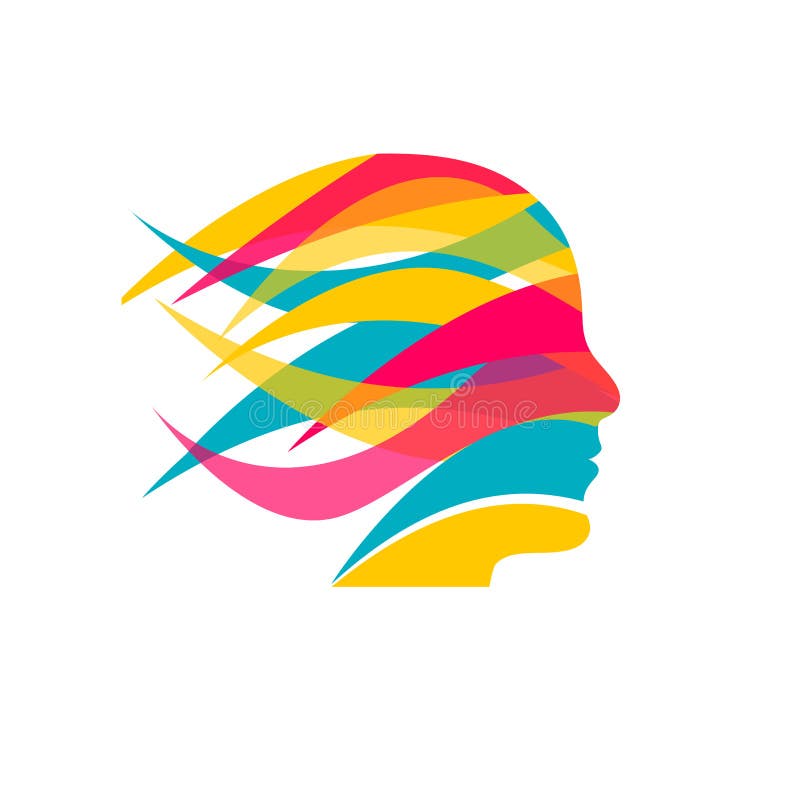 Mind Icon, Brain Logo, Digital Face Symbol Stock Vector - Illustration ...