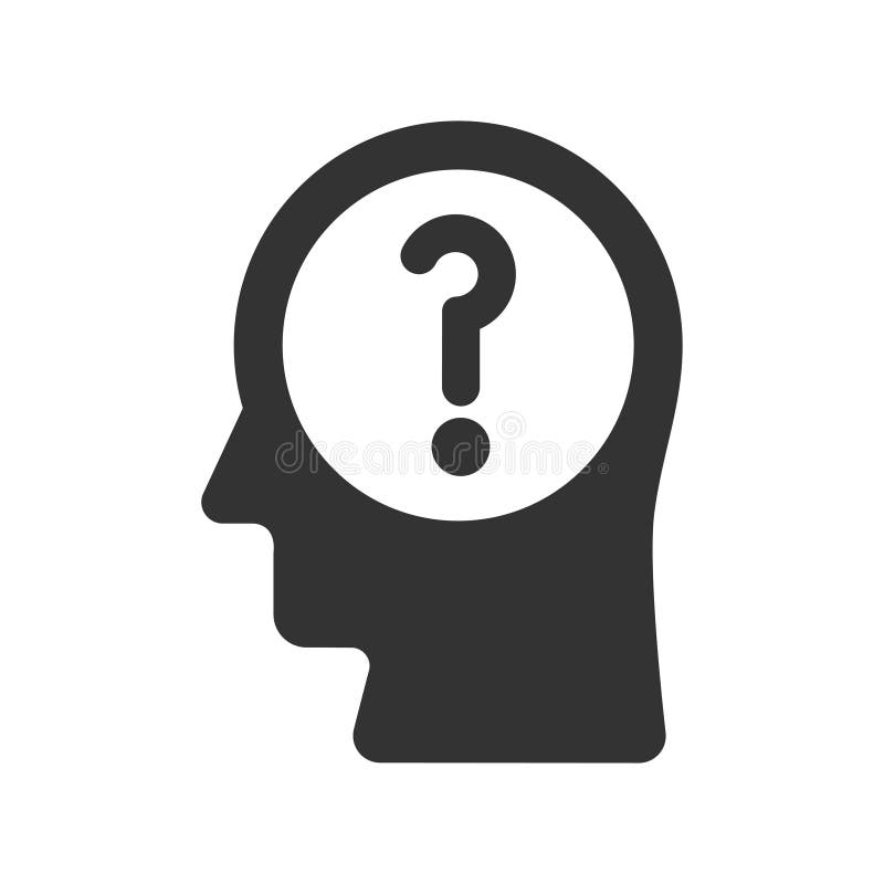 Inquiry Icon Vector Question Mark with Male User Person Profile Avatar ...