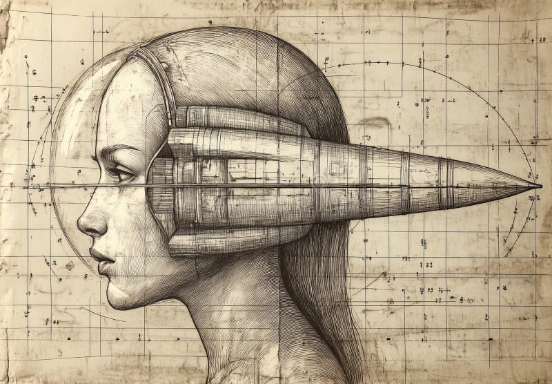 In Mind Launch , a Rocket Taking Off from an Open Head Embodies the ...