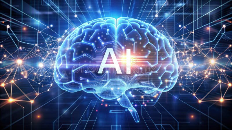 The Mind of the Machine an Digital Image Illustration of Artificial ...