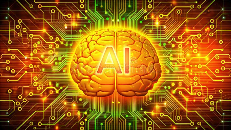 The Mind of the Machine an Digital Image Illustration of Artificial ...