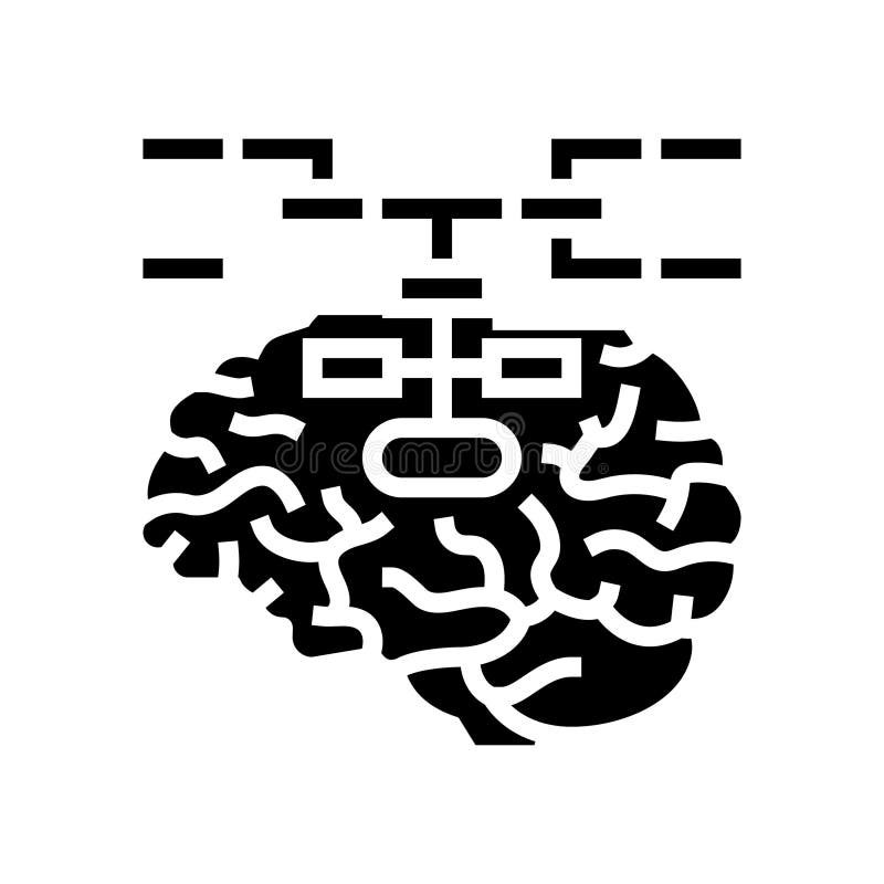 Mind Map Brainstorm Glyph Icon Vector Illustration Stock Illustration ...