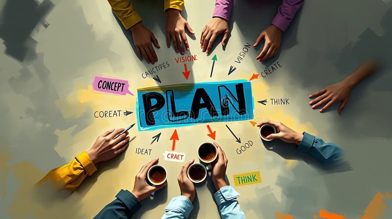 Mind Map for Business Plan Management, Strategy Idea Stock Illustration ...