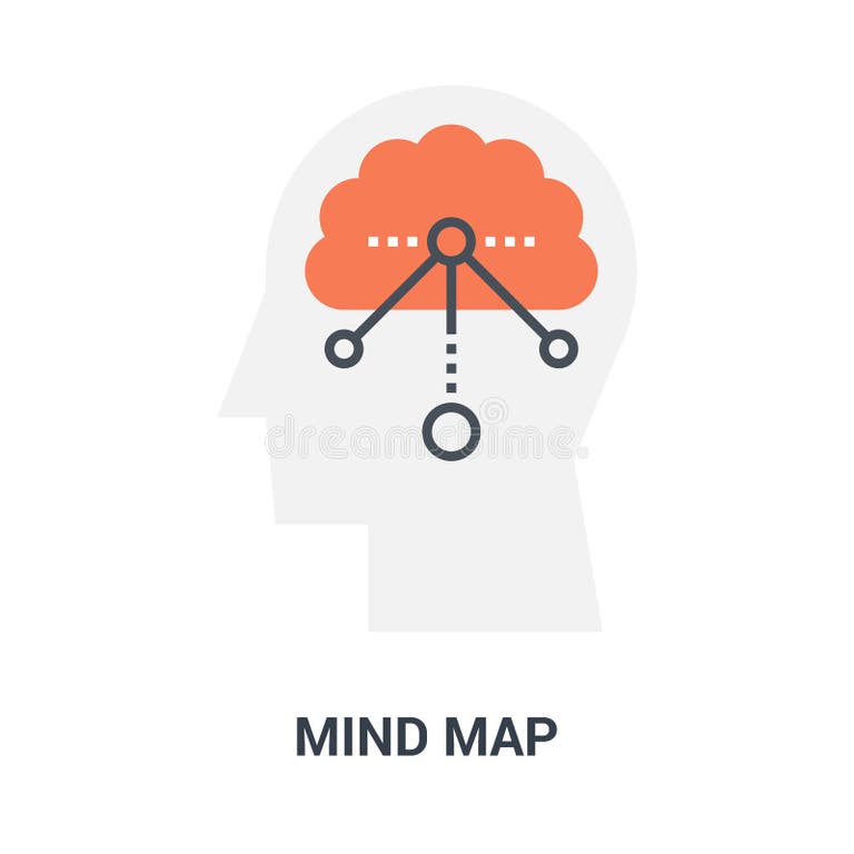 Mind map icon concept stock vector. Illustration of people - 364382176