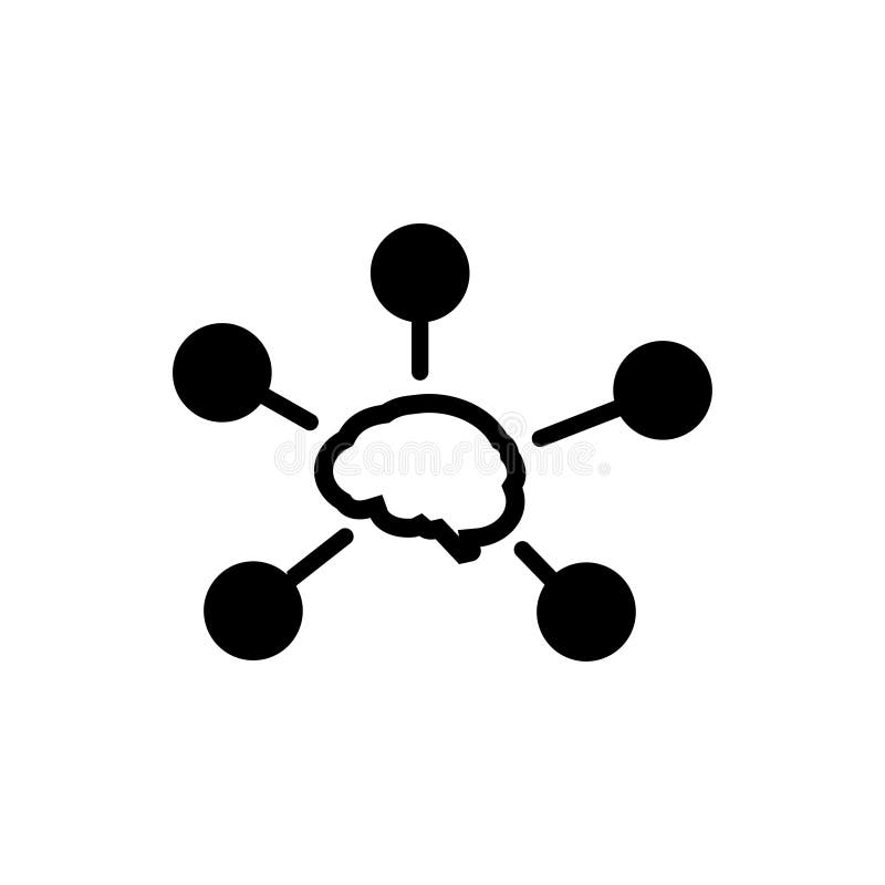 Mind Map Icon stock vector. Illustration of brain, share - 192458628