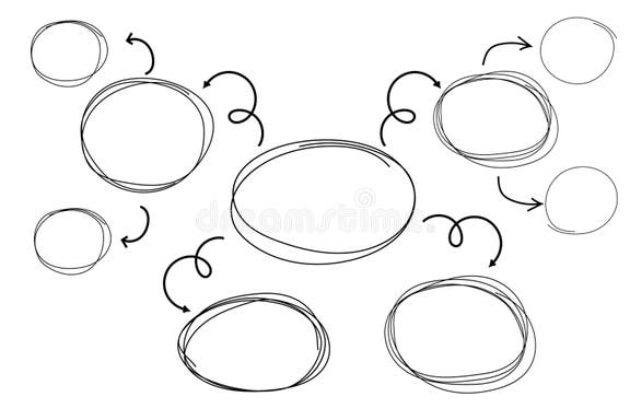 Mind Map Infographic Diagram Doodle Line Free Hand Drawing. Idea Scheme ...
