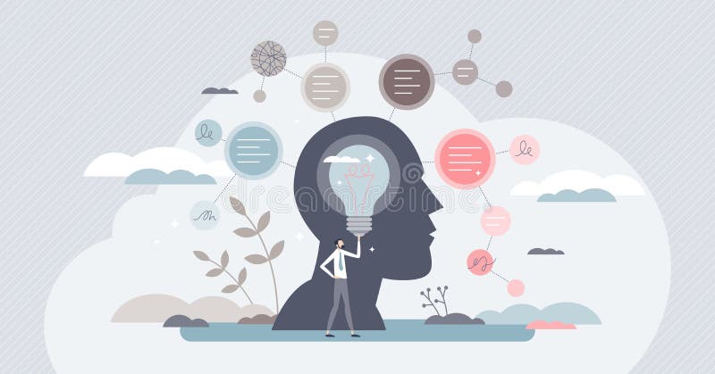 Mind Map or Information Management and Processing Diagram Tiny Person ...