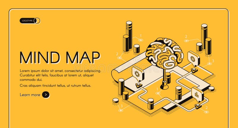 Mind Map Visual Thinking Tool Isometric Landing Stock Vector ... Mind Map Visual Thinking Tool Isometric Landing Stock Vector ...