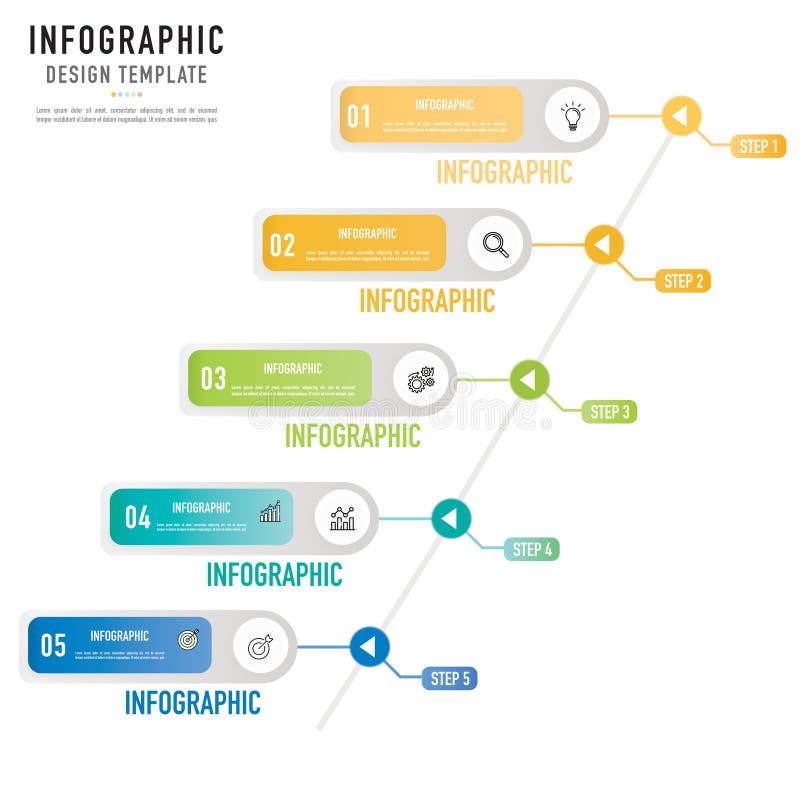 Rectangular Mind Map Infographic for Business Presentation Stock Vector ...