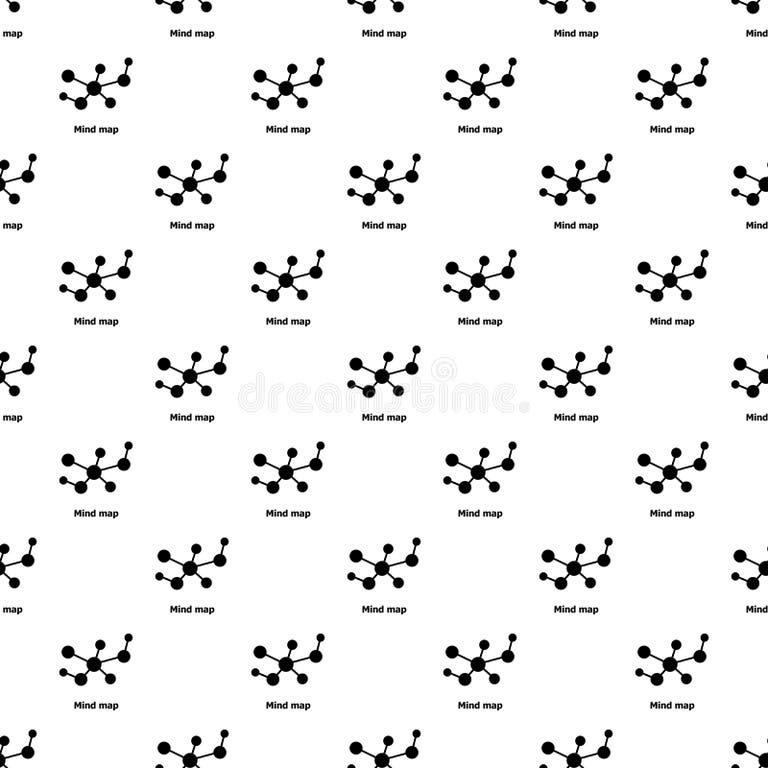 Mind map pattern seamless stock illustration. Illustration of piechart ...