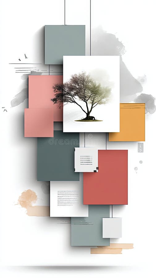 Mind Map Showing Interconnected Ideas and Concepts with Tree at Center ...