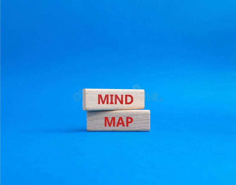 Mind Map Symbol. Concept Word Mind Map on Wooden Blocks. Beautiful Blue ...
