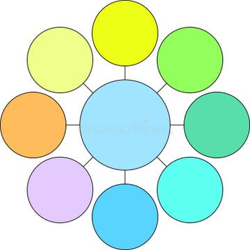 Simple Flowchart, Bubble Diagram or Mind Map Infographics Template ...