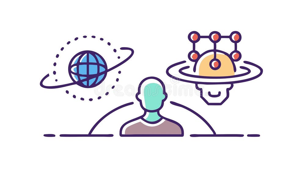 Mind Mapping Planet, Creative Thinking Global Ideas, Vector Design Generative AI Stock Vector ...