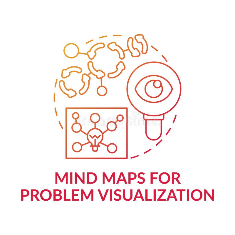 Mind Maps for Problem Visualization Red Gradient Concept Icon Stock ... Mind Maps for Problem Visualization Red Gradient Concept Icon Stock ...