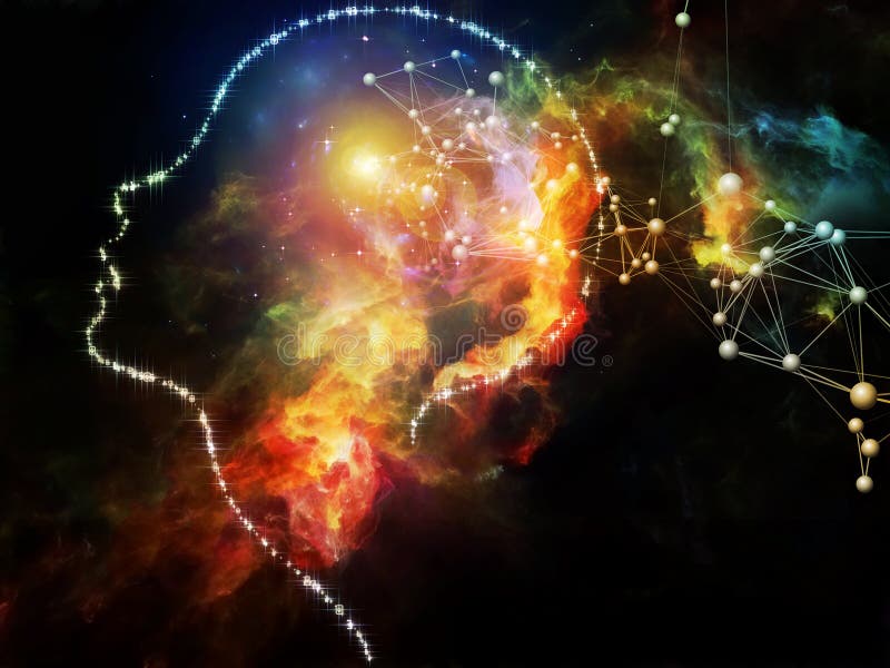 Mind and Matter stock illustration. Illustration of molecule - 185842390