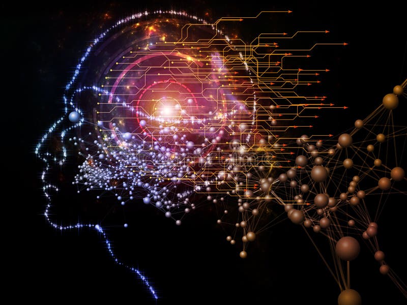 Mind and Matter stock illustration. Illustration of outline - 208338910