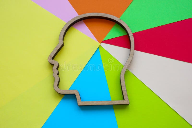 Mind with New Ideas and Creative Thinking Skills. Sheets of Colored ...