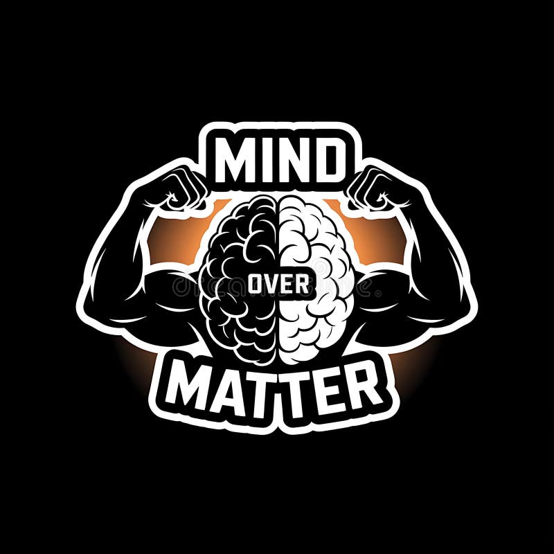 Mind Over Matter Brain Vs. Biceps Icon Split, Clever Visual Metaphor ...
