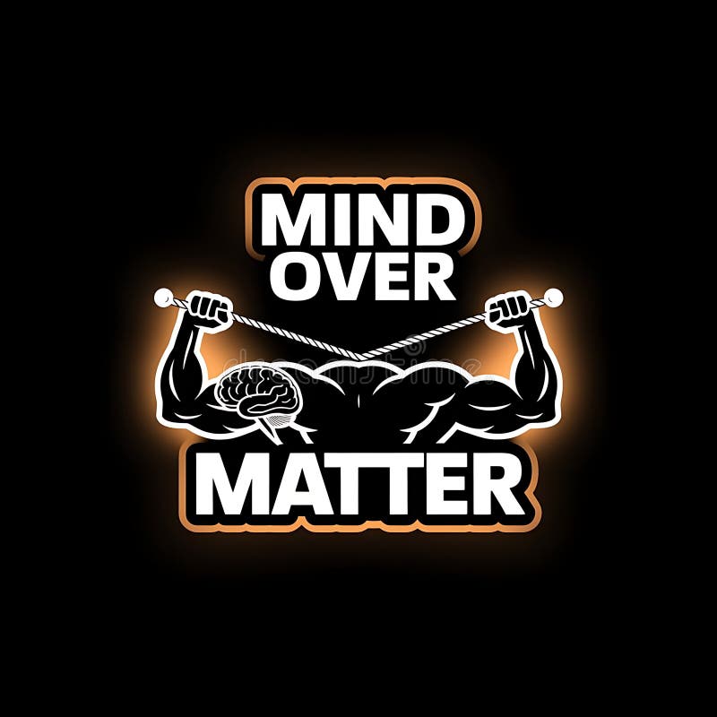 Mind Over Matter Brain Vs. Biceps Icon Split, Clever Visual Metaphor ...