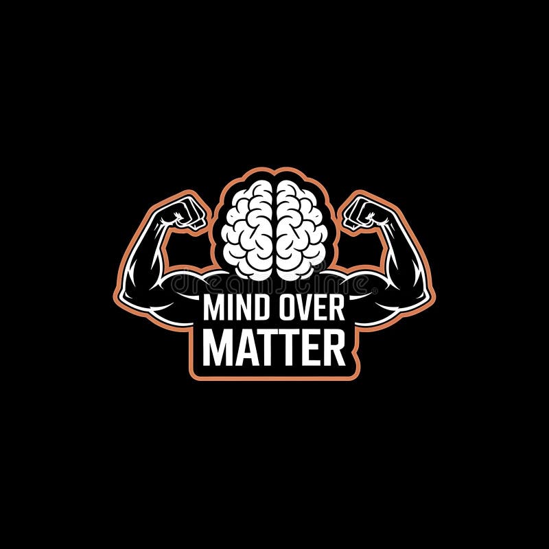 Mind Over Matter Brain Vs. Biceps Icon Split, Clever Visual Metaphor ...