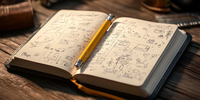 A Mind at Play Where Dreams Take Shape in Lines and Shadows on Papers ...