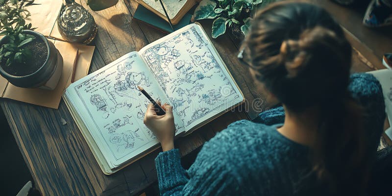 A Mind at Play Where Dreams Take Shape in Lines and Shadows on Papers ...