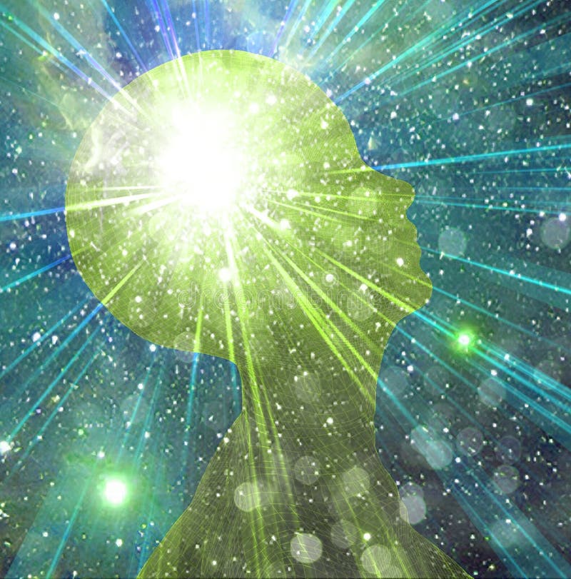 Brain (the Power of Mind) stock illustration. Illustration of shine ...