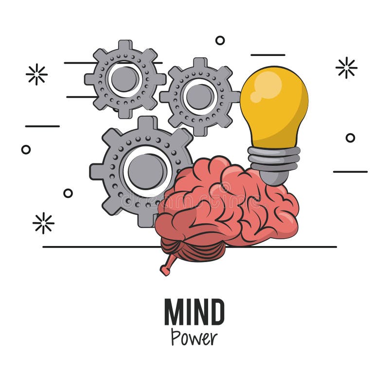 Mind power poster stock vector. Illustration of genius - 120983402