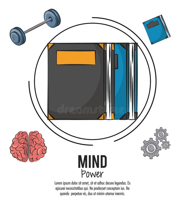 Mind power poster stock vector. Illustration of mentality - 120983658
