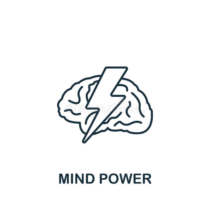 Mind Power Icon. Monochrome Simple Brain Process Icon for Templates ...