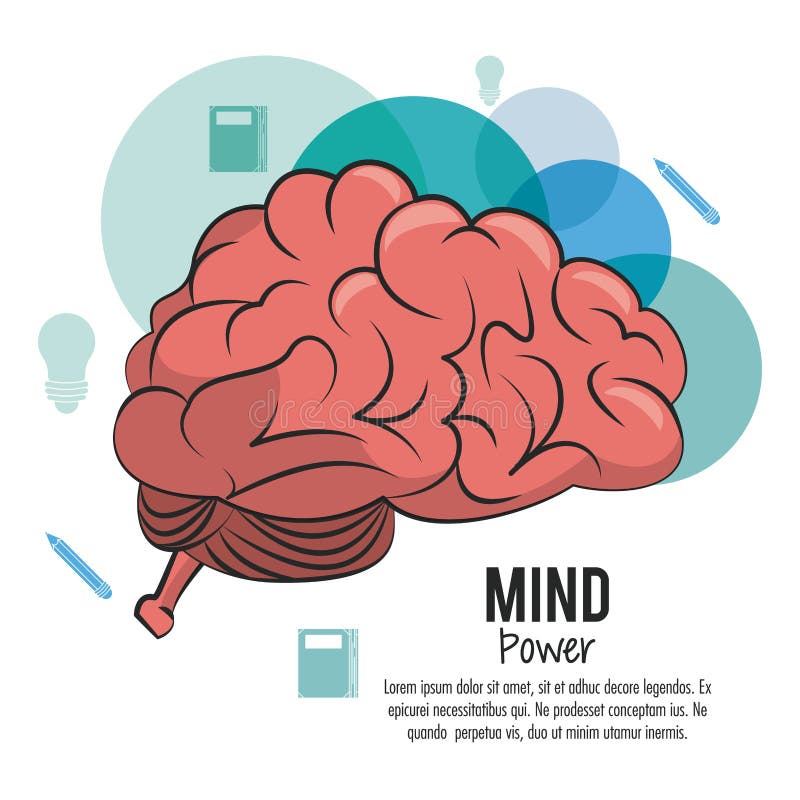Mind power poster stock vector. Illustration of genius - 120983402
