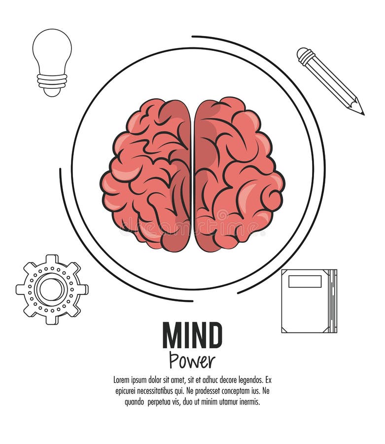 Mind power poster stock vector. Illustration of genius - 120983402