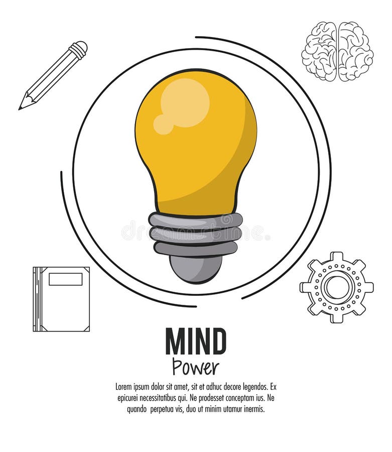 Mind power poster stock vector. Illustration of abstract - 120983563