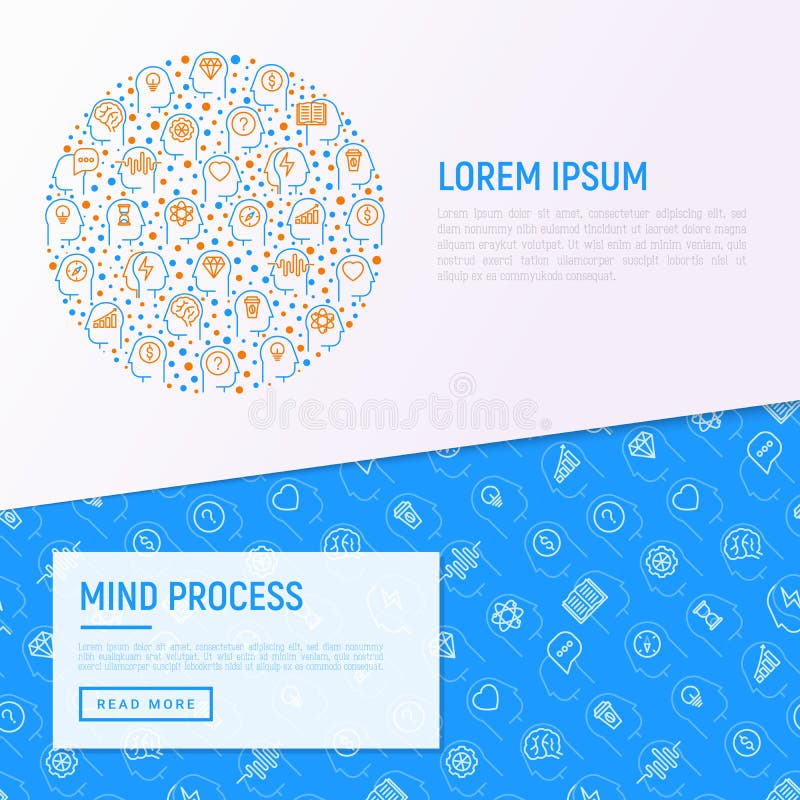 Mind Process Concept in Circle Stock Vector - Illustration of idea ...