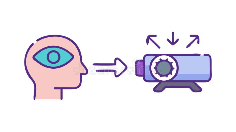 Mind Projection Technology, Thought Transfer Visualisation, Vector ...